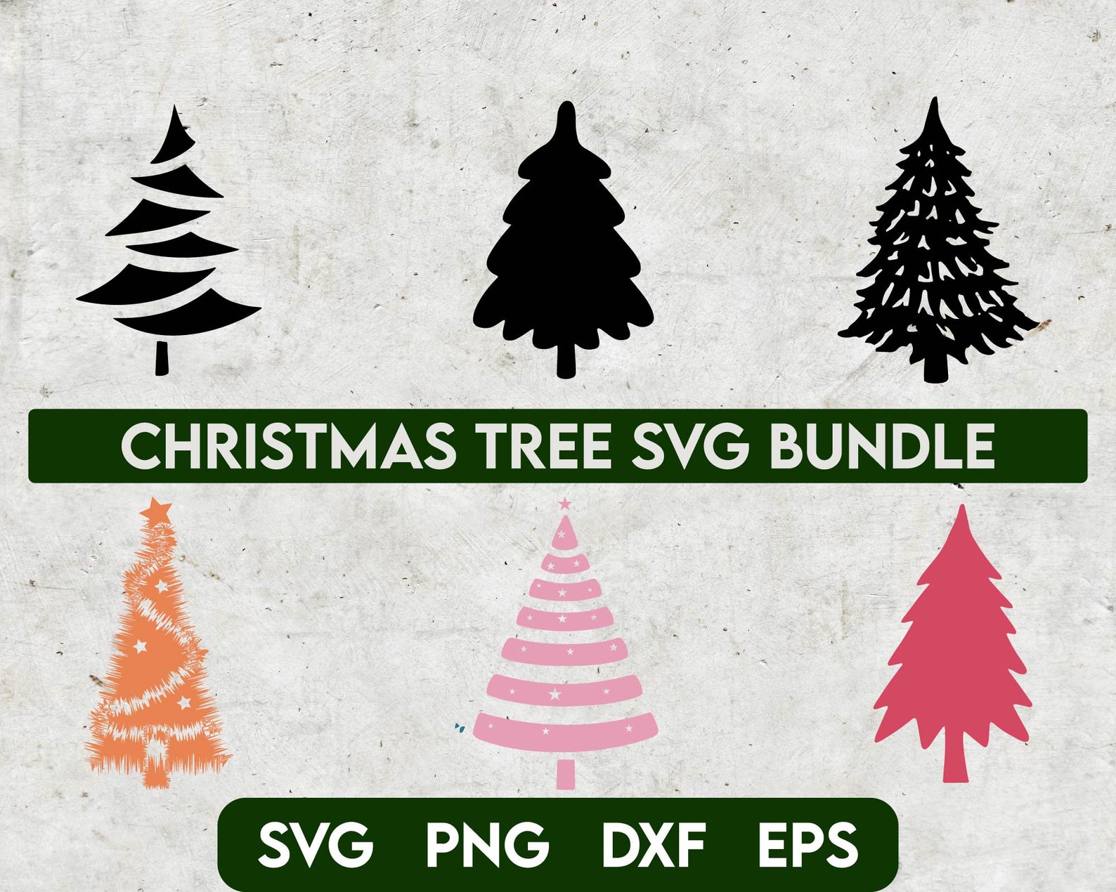 Christmas Tree Svg Bundle, Christmas Svg, Christmas Tree Svg, Hand ...
