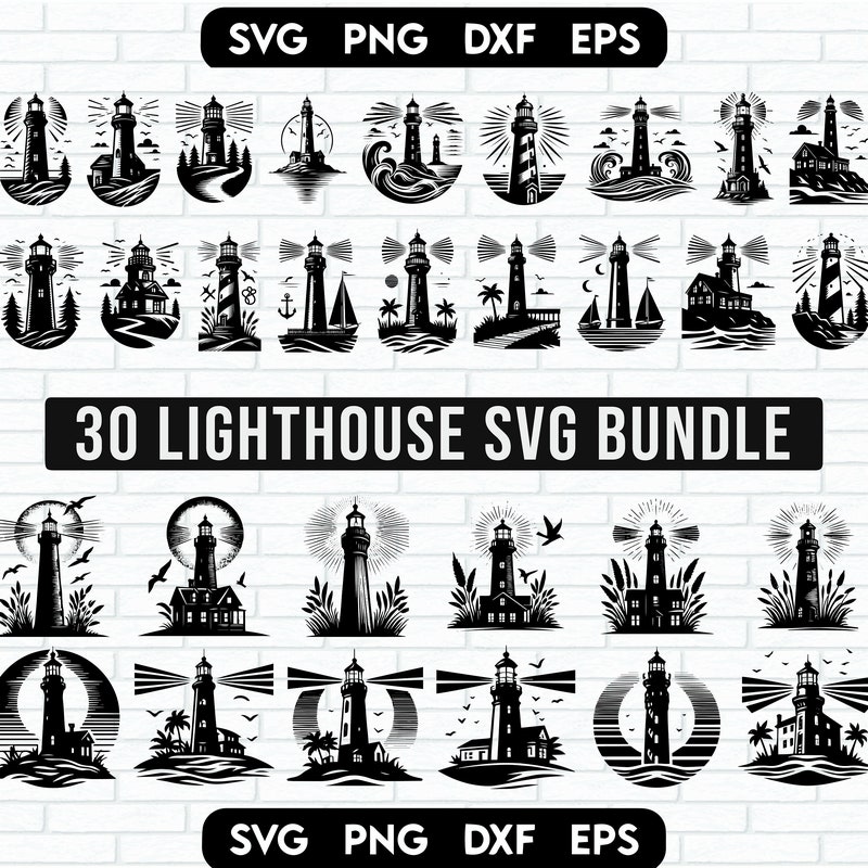 Lighthouse Svg - Etsy