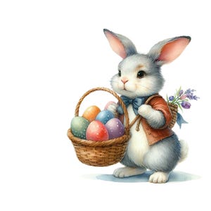 Easter Bunny Clipart Bundle, Easter Clipart, Easter Graphics, Easter ...