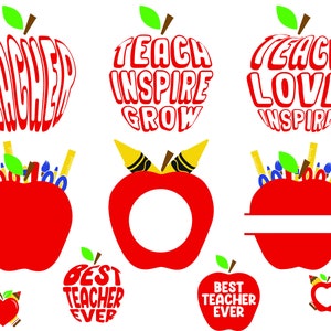 Apple Svg Bundle, Apple Monogram Svg, Apple Nametag Svg, Apple Cut File ...