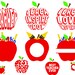 Apple Svg Bundle, Apple Monogram Svg, Apple Nametag Svg, Apple Cut File ...