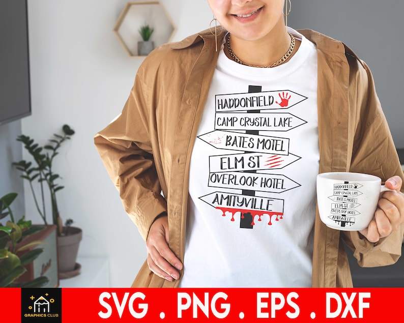 Horror Street Sign Svg Haddonfield Sign Camp Crystal Lake - Etsy