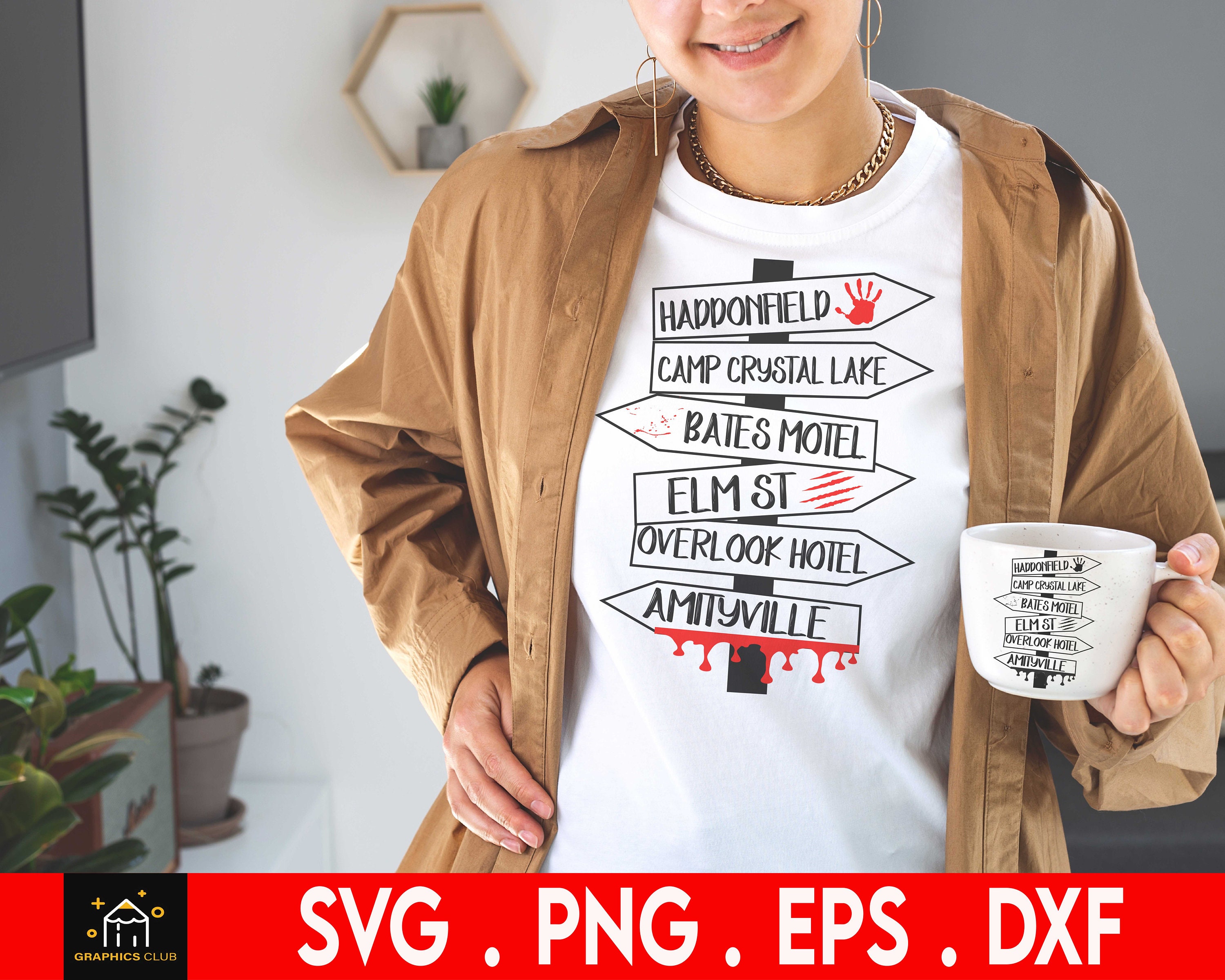 Horror Street Sign Svg Haddonfield Sign Camp Crystal Lake - Etsy