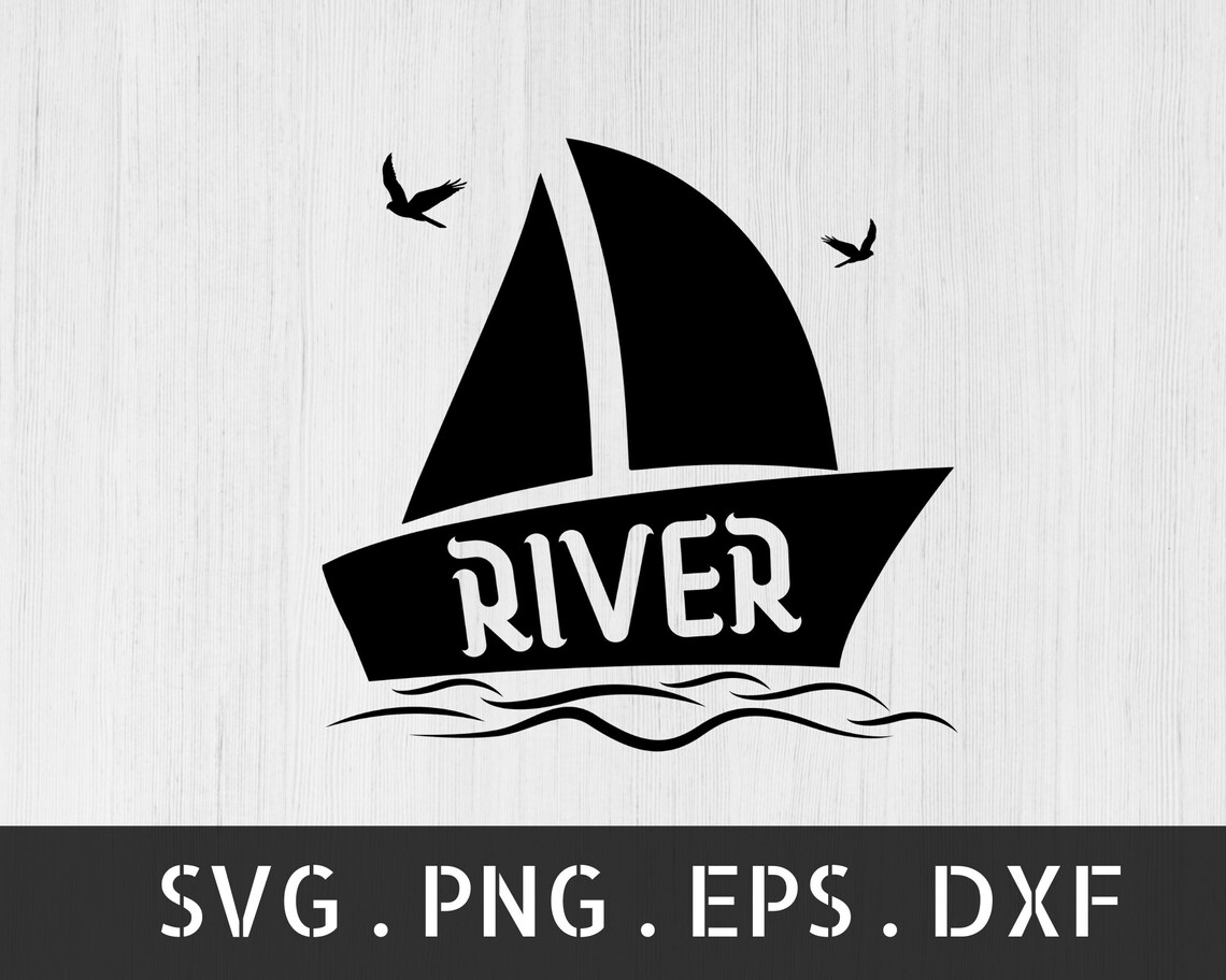 River Svg Nature Scene Png River Scene Clipart Landscape - Etsy