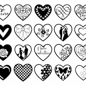 Hearts Valentine's Day Svg Bundle, Valentine's Day Laser Cut File ...