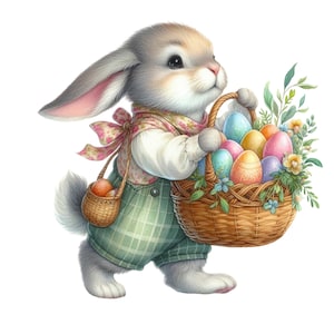 Easter Bunny Clipart Bundle, Easter Clipart, Easter Graphics, Easter ...