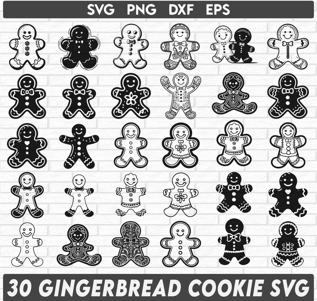 Gingerbread Man Svg, Gingerbread Woman Svg, Christmas Svg, Bundle Svgs ...