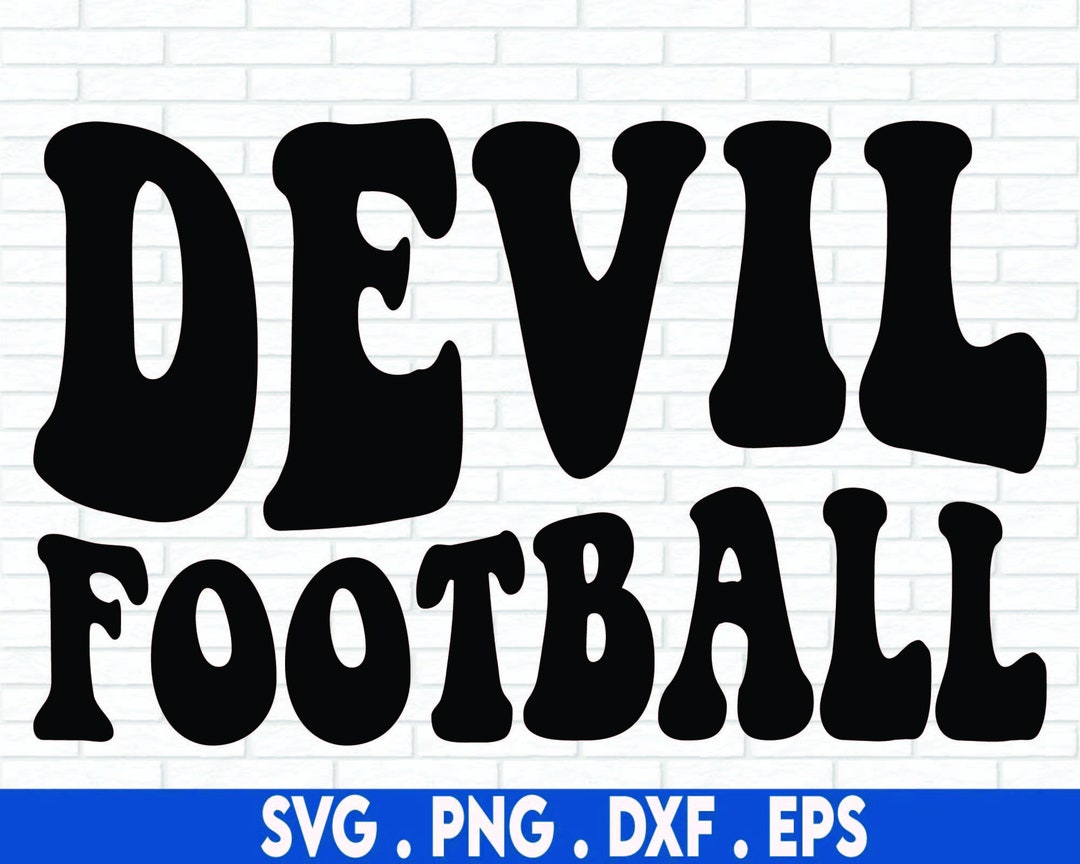 Devil Football SVG File, Hand Lettered SVG, Cricut SVG, Silhouette Svg ...