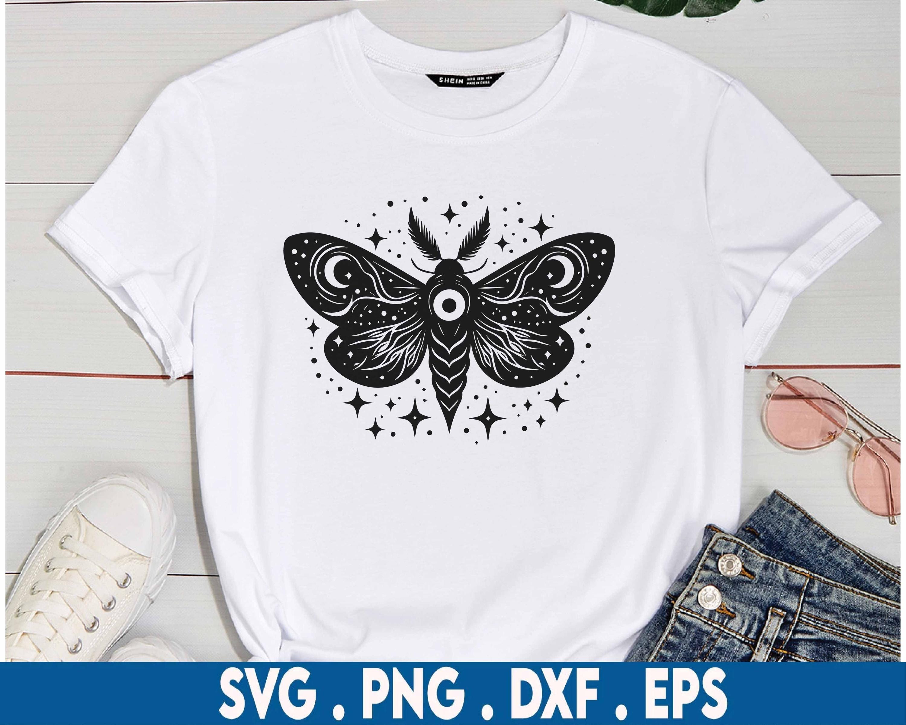 Moth SVG Bundle, Moth Line Drawing, Moth SVG, Moths Clipart, Boho Moth ...