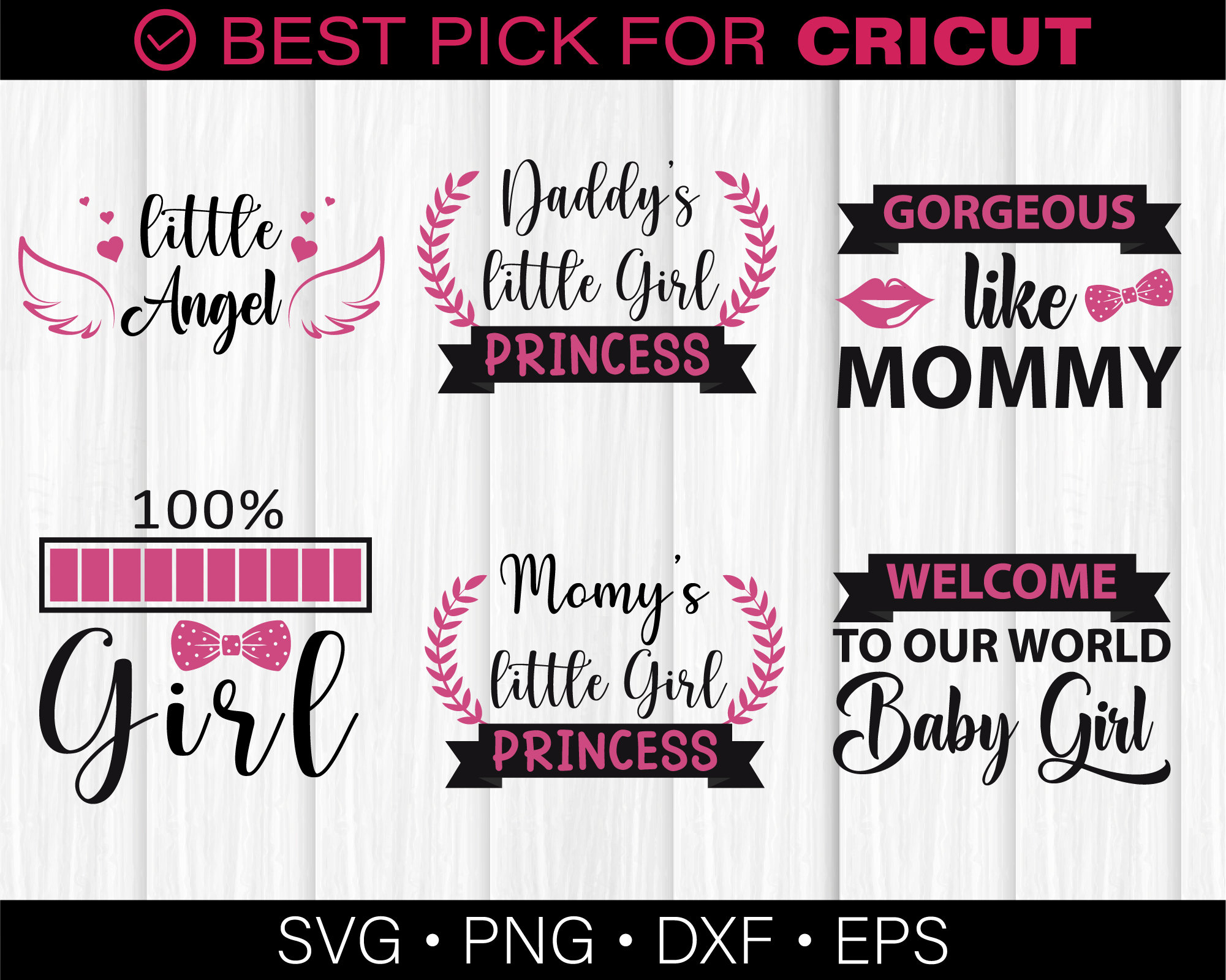 Baby Girl SVG Bundle Newborn Svg Girl Mom Svg Little - Etsy