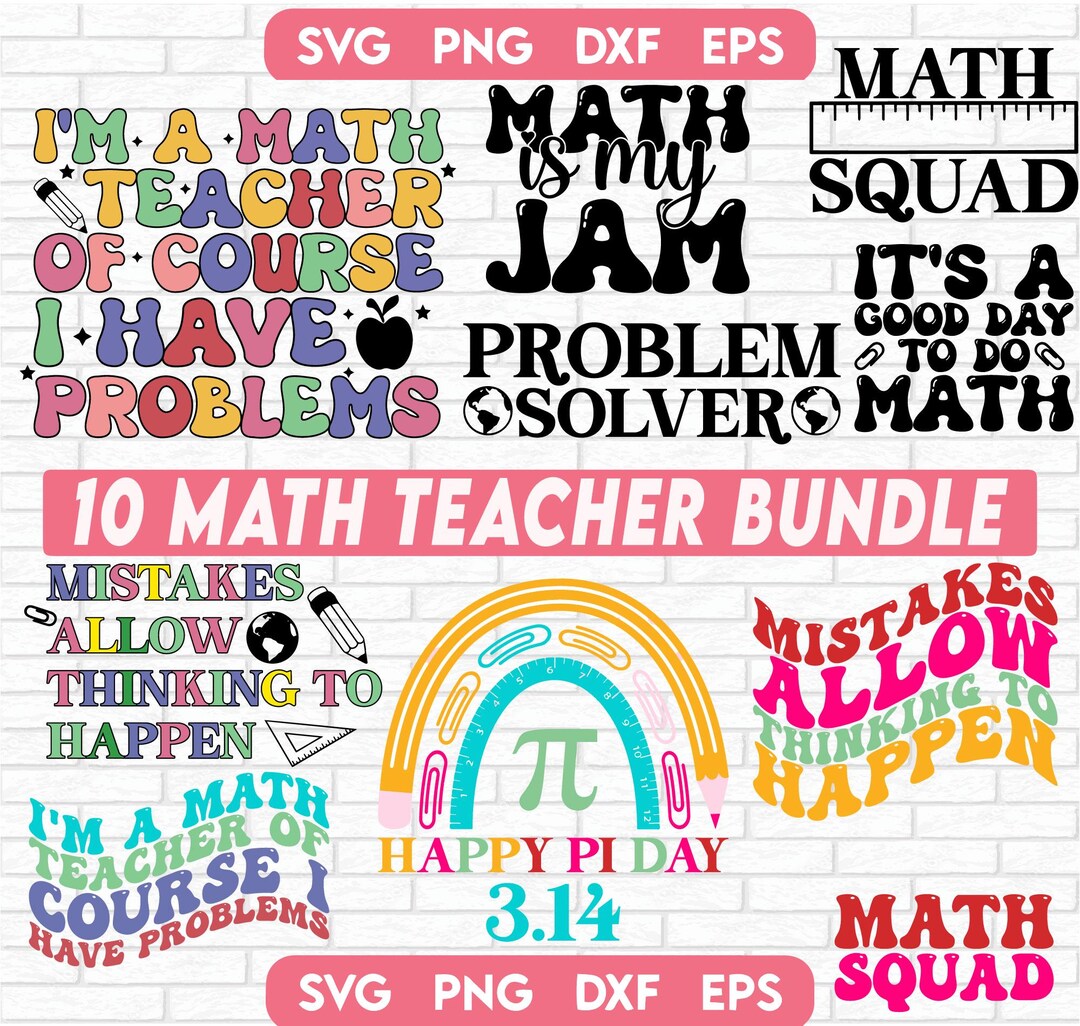 Math Svg Bundle, Math Teacher Svg Bundle, Math Student Svg Bundle, Math ...