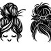 Messy Bun Plant Lady SVG Bundle, Messy Bun SVG Bundle,bun Hair Svg ...