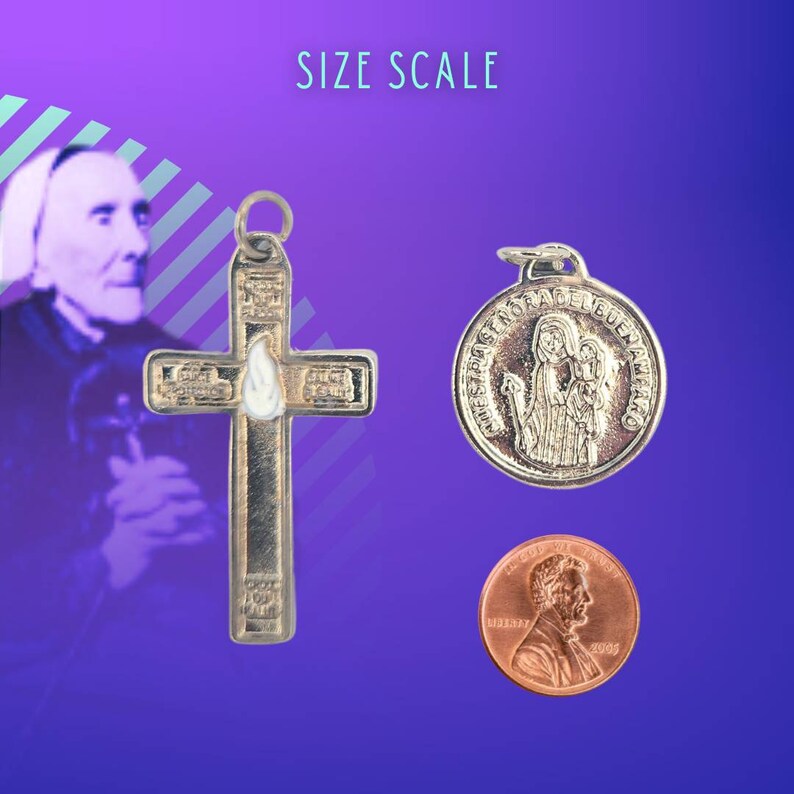 Cross of Pardon & Medal Our Mother of Good Guard Marie Julie - Etsy