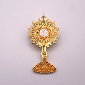 Pins - Eucharist - Monstrance - Catholic Gift Catholic Jewelry - Catholic Enamel Pin - Jesus ...