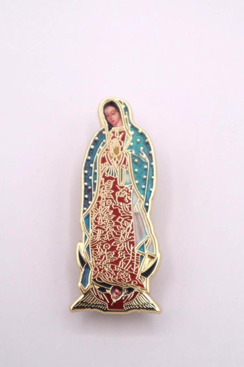 Pins - Virgin Mary - Gift - Catholic Enamel Pin - Guadalupe - Our Lady ...