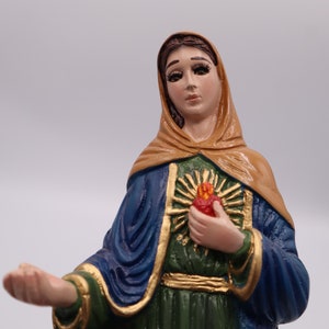 Estatua De La Virgen - Llama De Amor - Virgin Mary Statue - Catholic ...