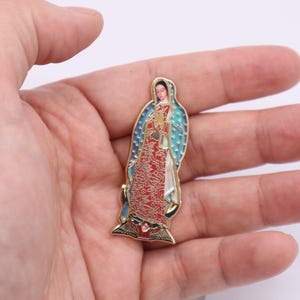 Pins - Virgin Mary - Gift - Catholic Enamel Pin - Guadalupe - Our Lady ...