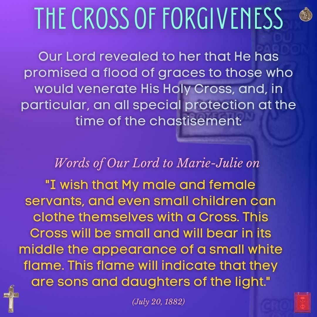 Cross of Pardon & Medal Our Mother of Good Guard Marie Julie - Etsy