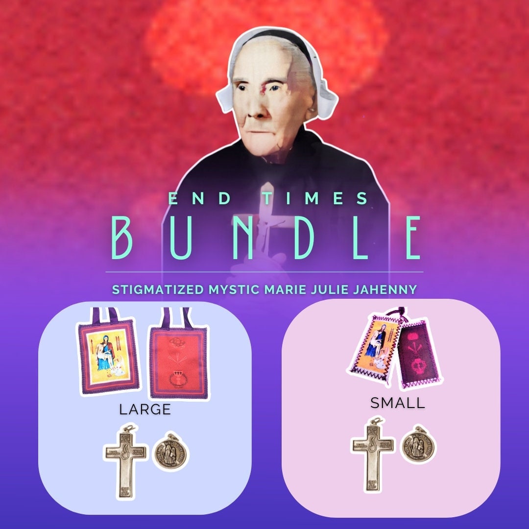 BUNDLE Scapular of Benediction and Protection - Cross of Pardon & Medal ...