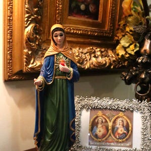 Estatua De La Virgen - Llama De Amor - Virgin Mary Statue - Catholic ...