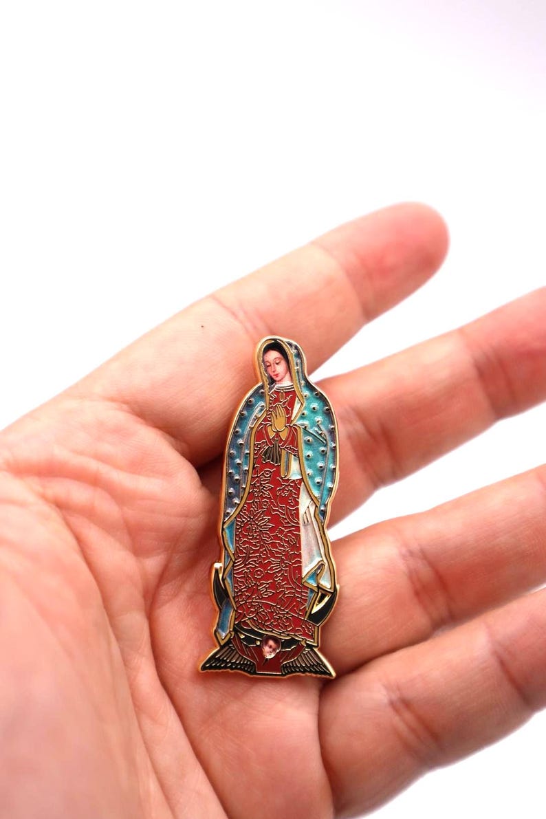 Pins - Virgin Mary - Gift - Catholic Enamel Pin - Guadalupe - Our Lady ...