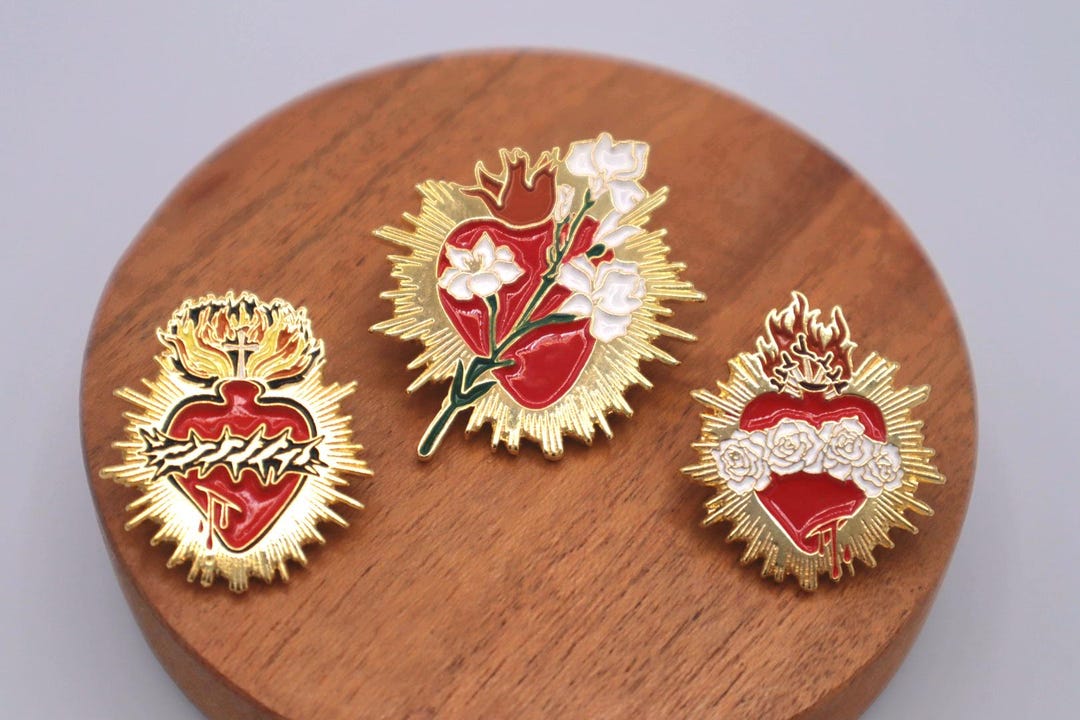 Pins - Immaculate - Sacred Heart -joseph - Virgin Mary - Catholic Gift - Catholic Jewelry ...