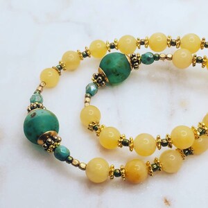Yellow Rosary Made to Order. Handcrafted Rosary Made With Real Natural ...