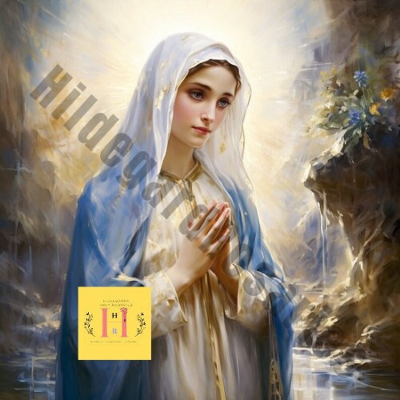 Digital Download Virgin Mary our Lady of Lourdes Lourds - Etsy