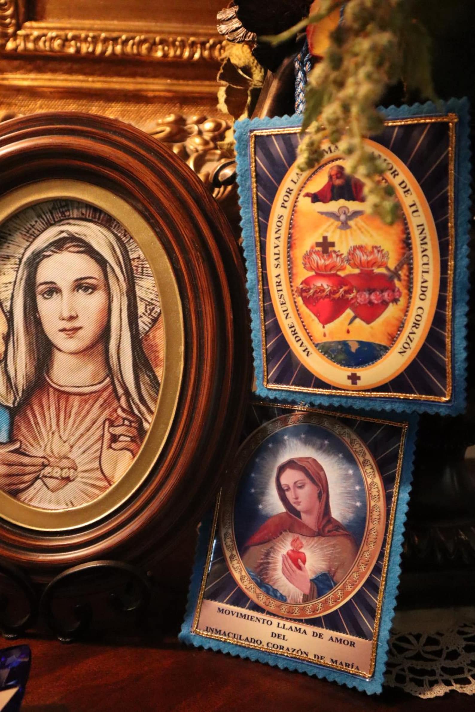Scapular - Flame of Love Scapular - Large Size Scapular - Virgin Mary ...