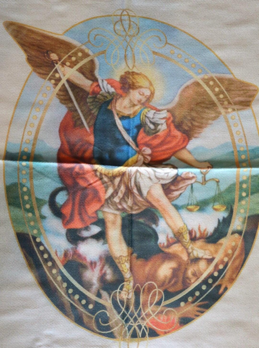 Saint Michael Archangel Arcángel Manto Rebozo Mantel Catholic Scarf ...