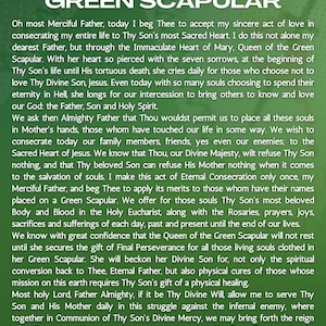 Green Scapular - Scapular - Catholic - Gift - Catholic Gift ...