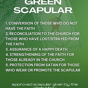 Green Scapular - Scapular - Catholic - Gift - Catholic Gift ...