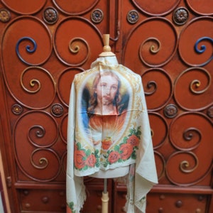 Sacred Heart Veil Manto Sagrado Corazón De Jesús Jesus Christ Veil ...