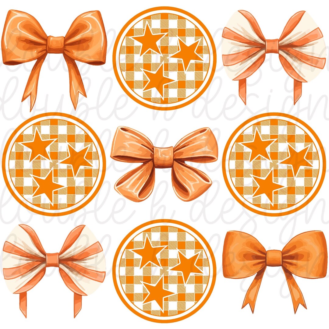 Orange Tri-star With Bows - Etsy