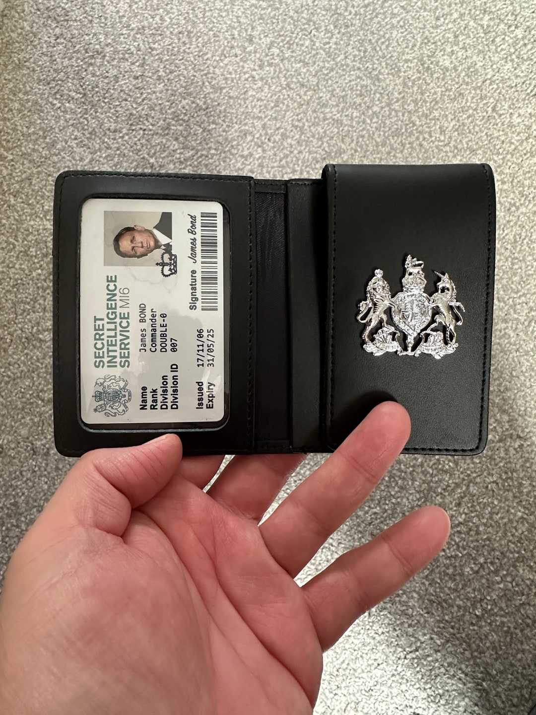 Customisable SIS MI6 James Bond ID Card Including Leather - Etsy