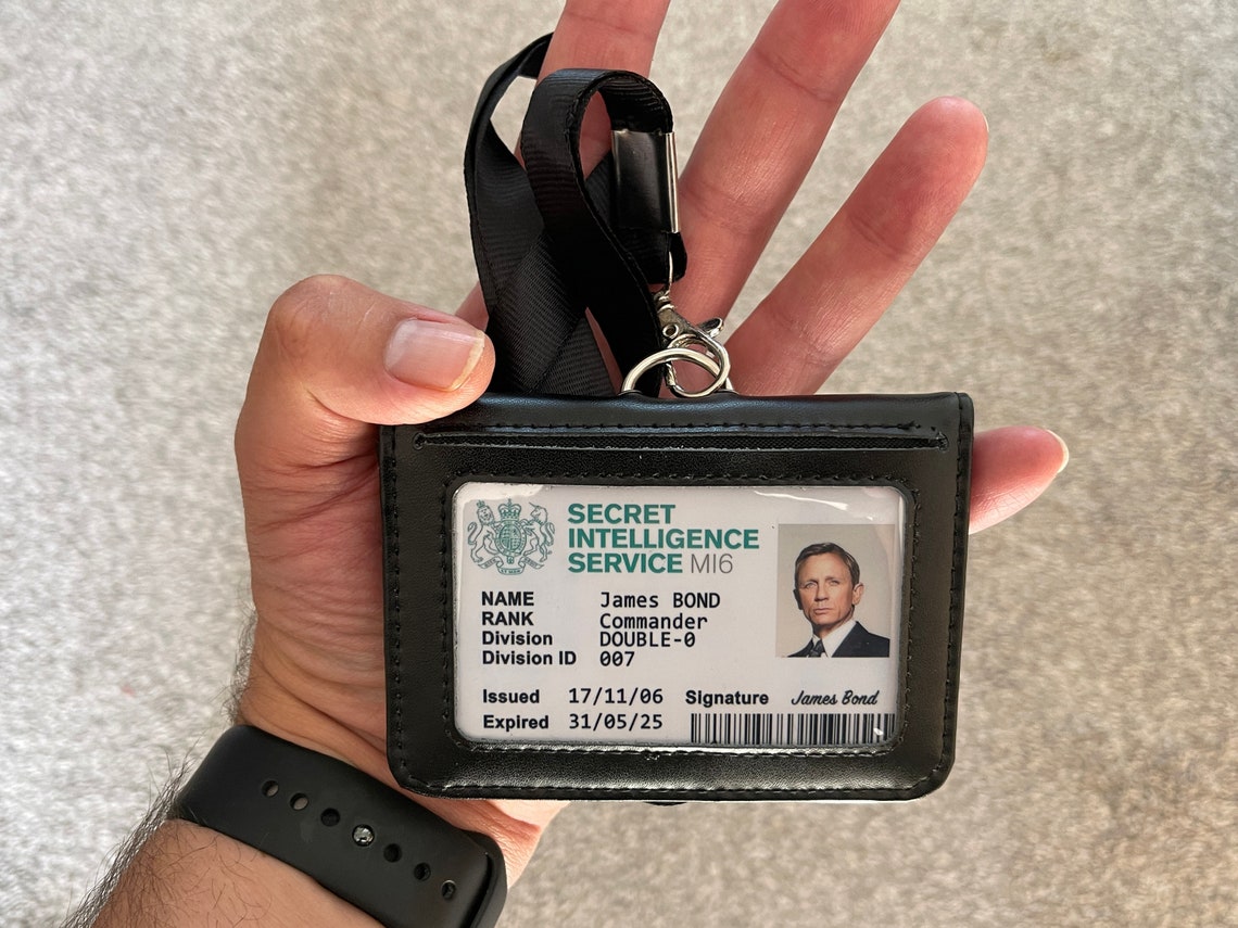 SIS MI6 James Bond ID Card plastic With or Without Wallet - Etsy Denmark
