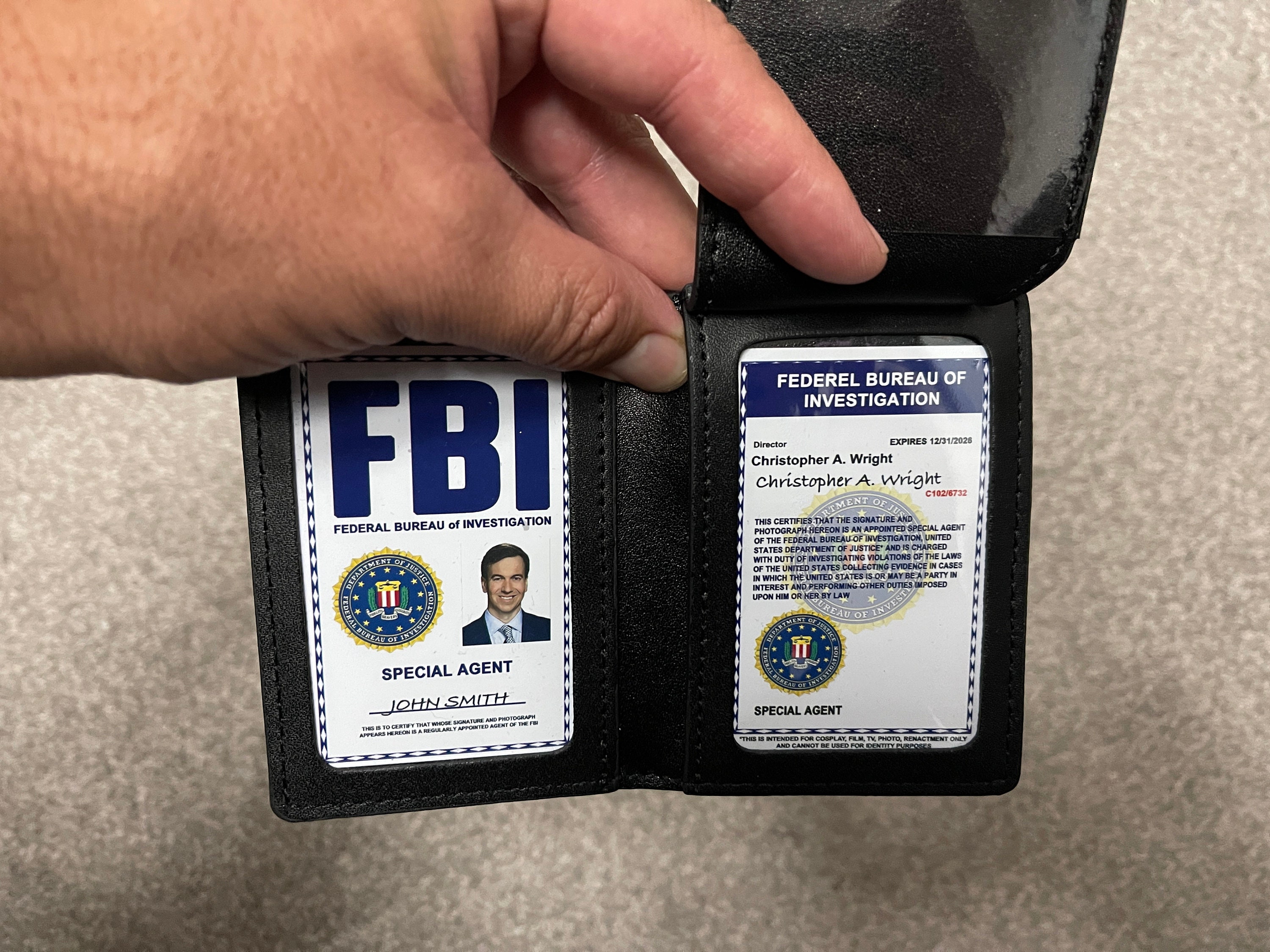 Tarjeta de identificación del FBI plástico pvc con billetera - Etsy México