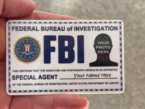 Tarjeta de identificación del FBI plástico PVC con o sin | Etsy España