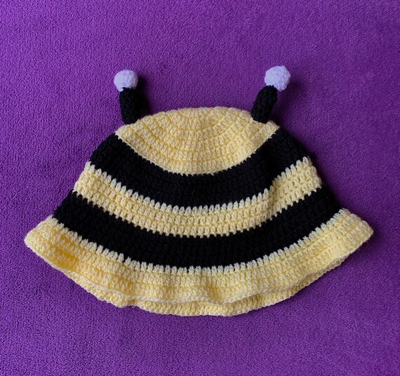 Bee Bucket Hat Crochet Bee Hat Bee Hat Bucket Hat Bee | Etsy