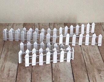 Miniature White Picket Fence - Etsy