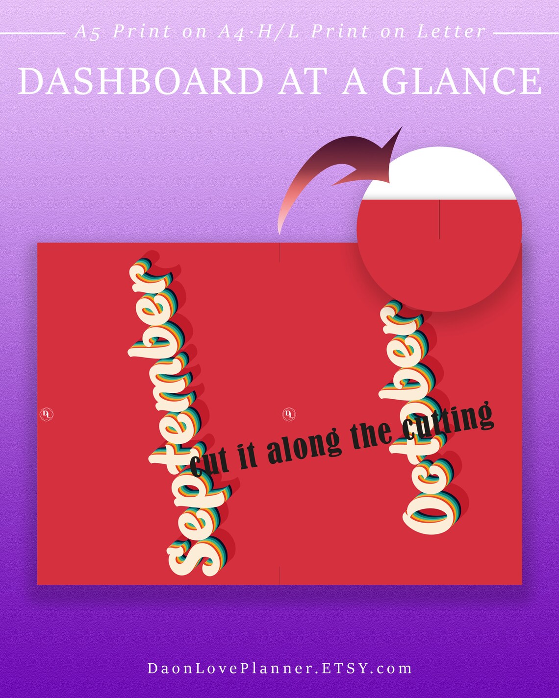 Printable Rainbow Monthly Planner Dashboard 12 Months - Etsy