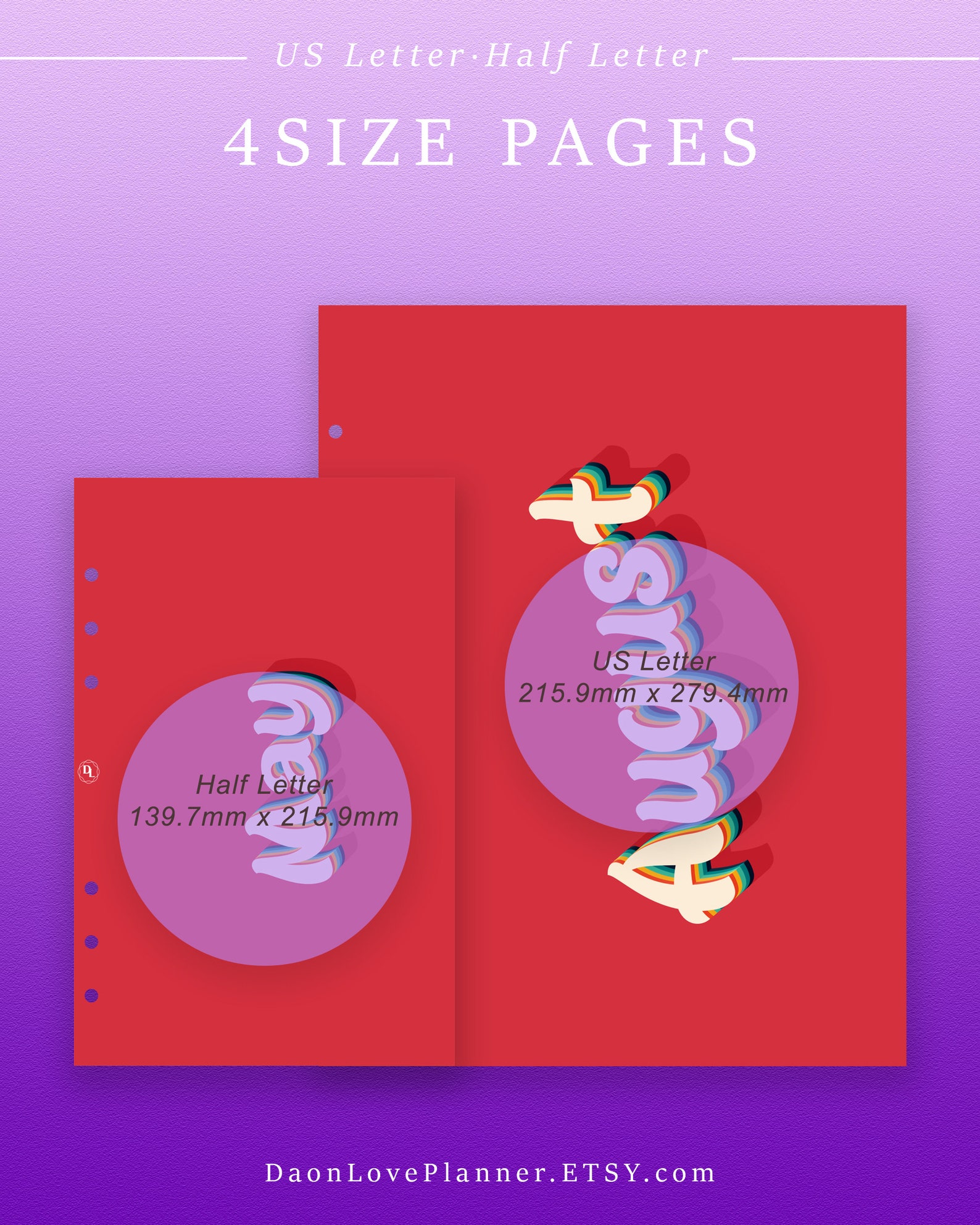 Printable Rainbow Monthly Planner Dashboard 12 Months - Etsy