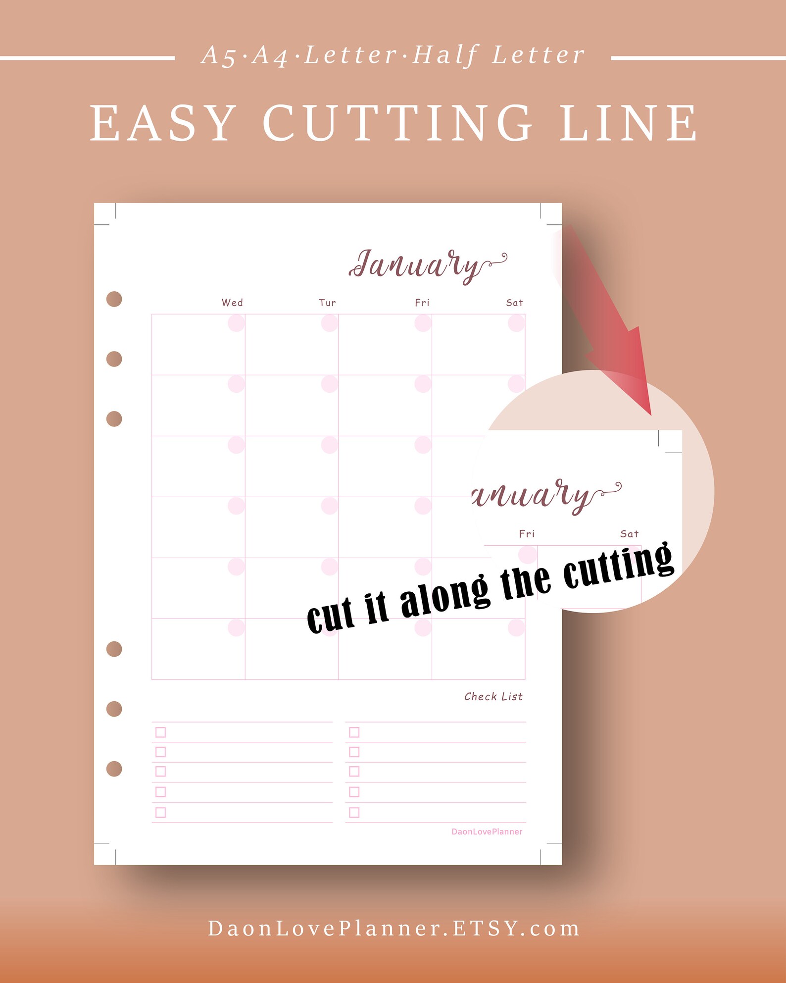 Printable Monthly Planner Journal Undated 12months templates | Etsy