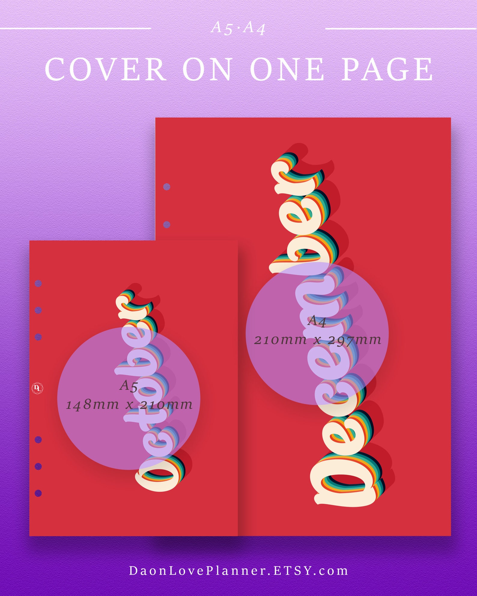 Printable Rainbow Monthly Planner Dashboard 12 Months - Etsy