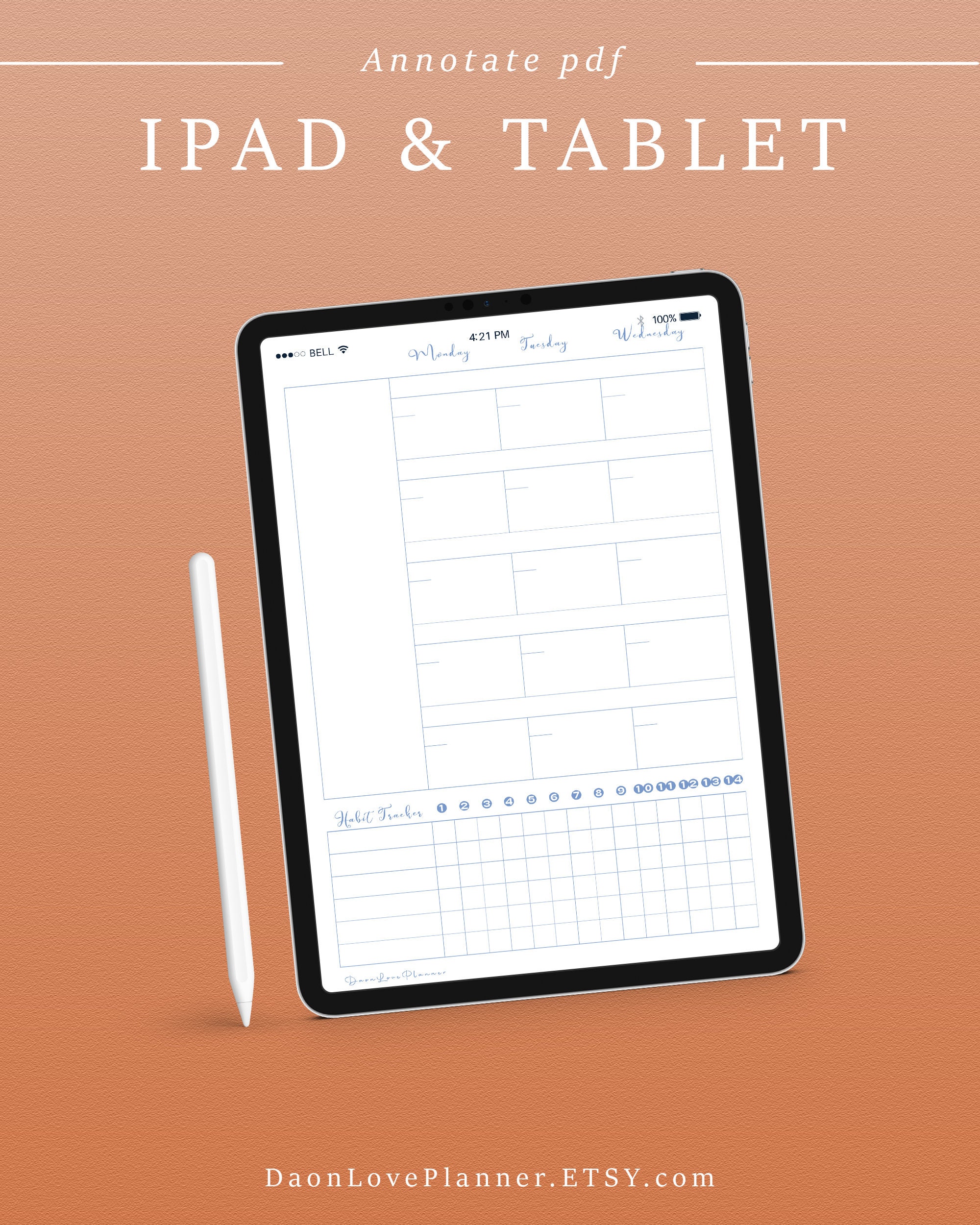 Minimalistischer Monatsplaner zum Ausdrucken Plan Habit | Etsy