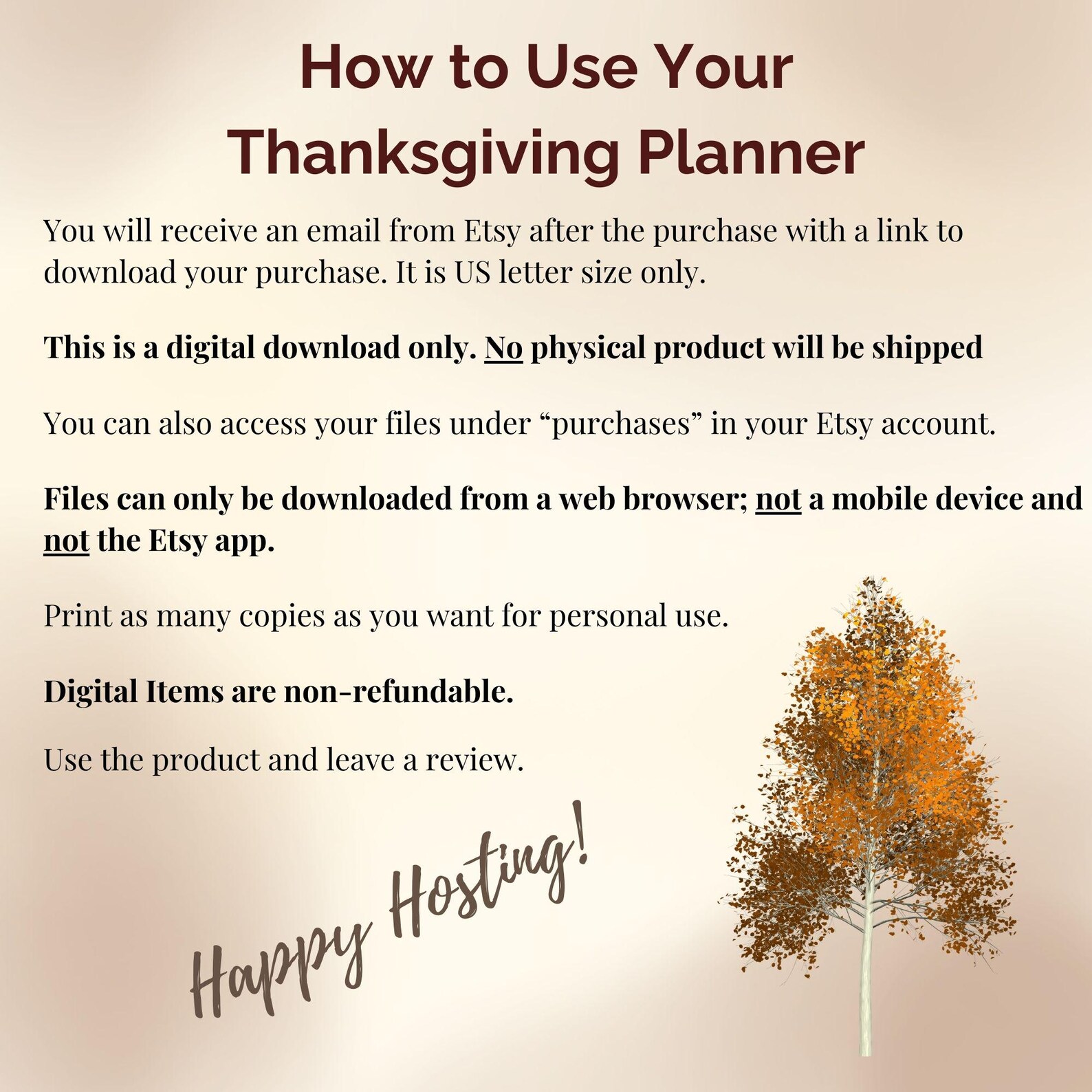 Thanksgiving Guide Printable, Planner Thanksgiving, Quick Thanksgiving ...