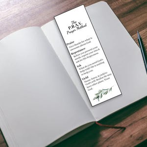 Prayer Bookmark Printable Prayer Guide Christian Bookmark Printable ...