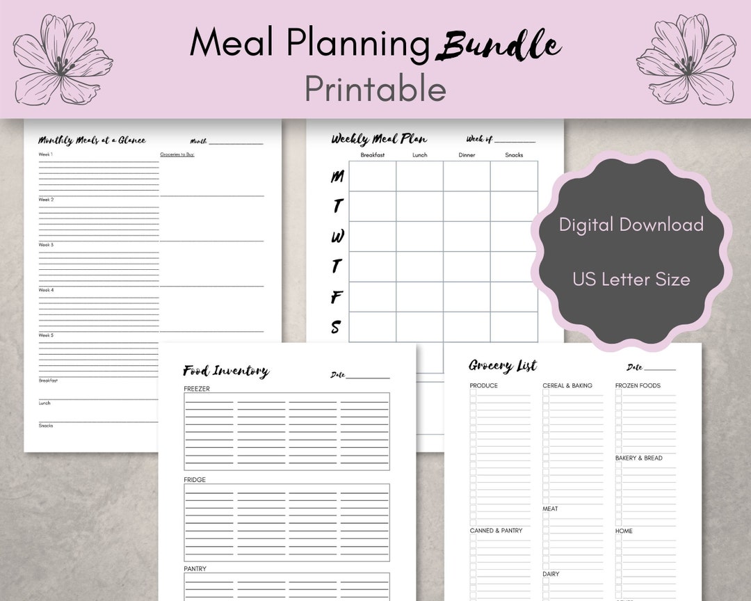 Meal Planning Bundle to Help You Plan Your Meals, Save Money, and Stop ...