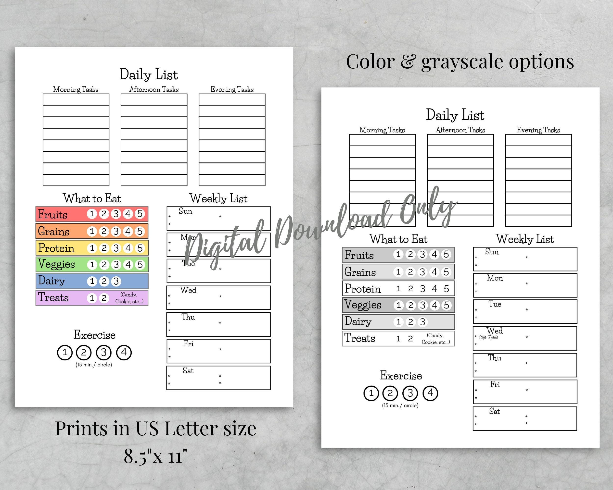 Weekly Chore Chart Printable | Family Responsibility Tracker (digital ...