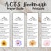 ACTS Prayer Guide Bookmark Set: Christian Bible Study (digital Download ...